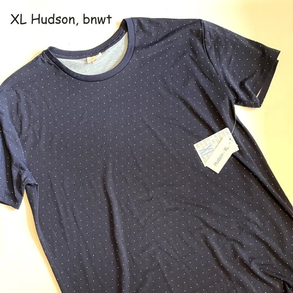 LuLaRoe | Shirts | Xl Lularoe Hudson Short Sleeve Top Navy Blue With ...